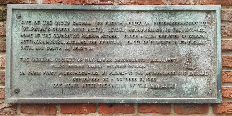 Pilgrim Press Plaque