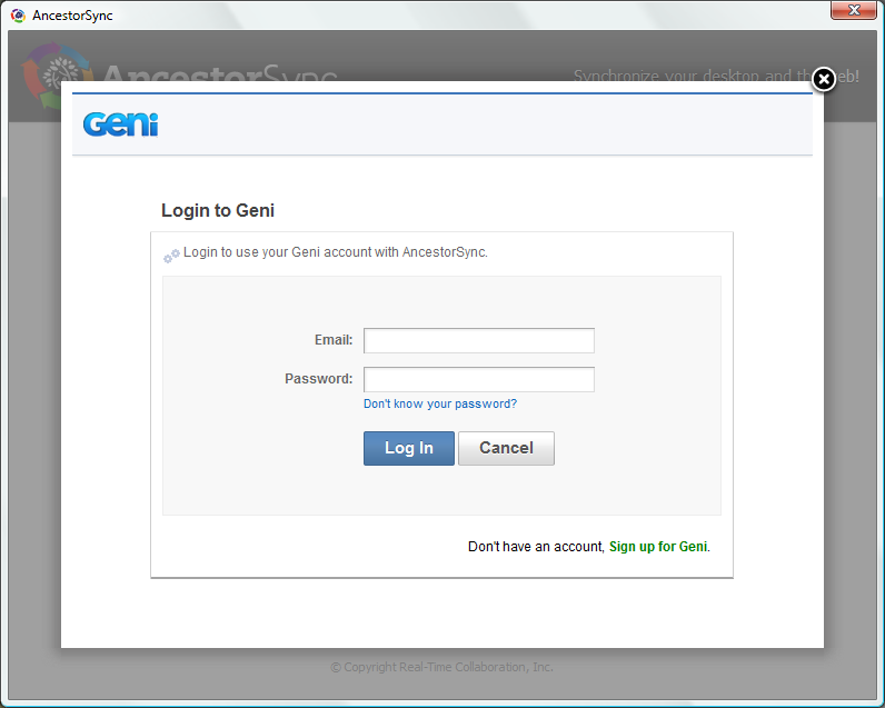 AncestorSync Beta 2012
