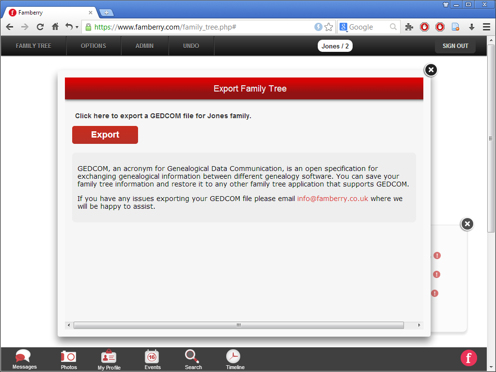 Famberry GEDCOM